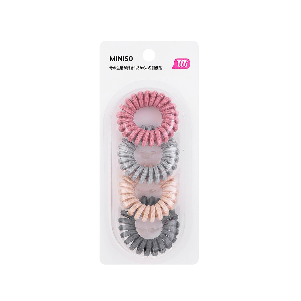 MINISO 4.0 SPIRAL HAIR TIES ( 4PCS ) 2007224810109 HAIR TIE | Sonee Sports