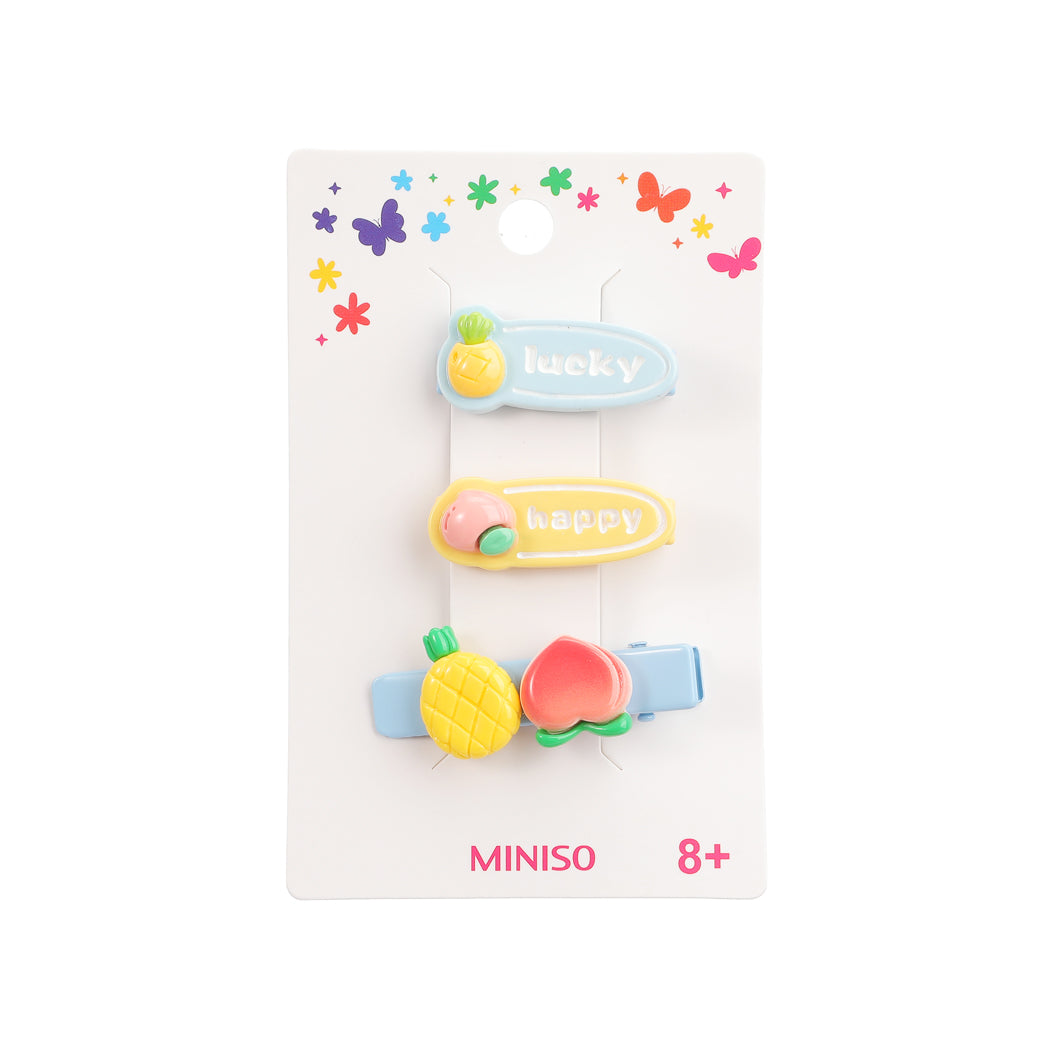 MINISO FUN SERIES FRUIT HAIR CLAW CLIPS (3 PCS) 2014736410109 HAIR CLI ...