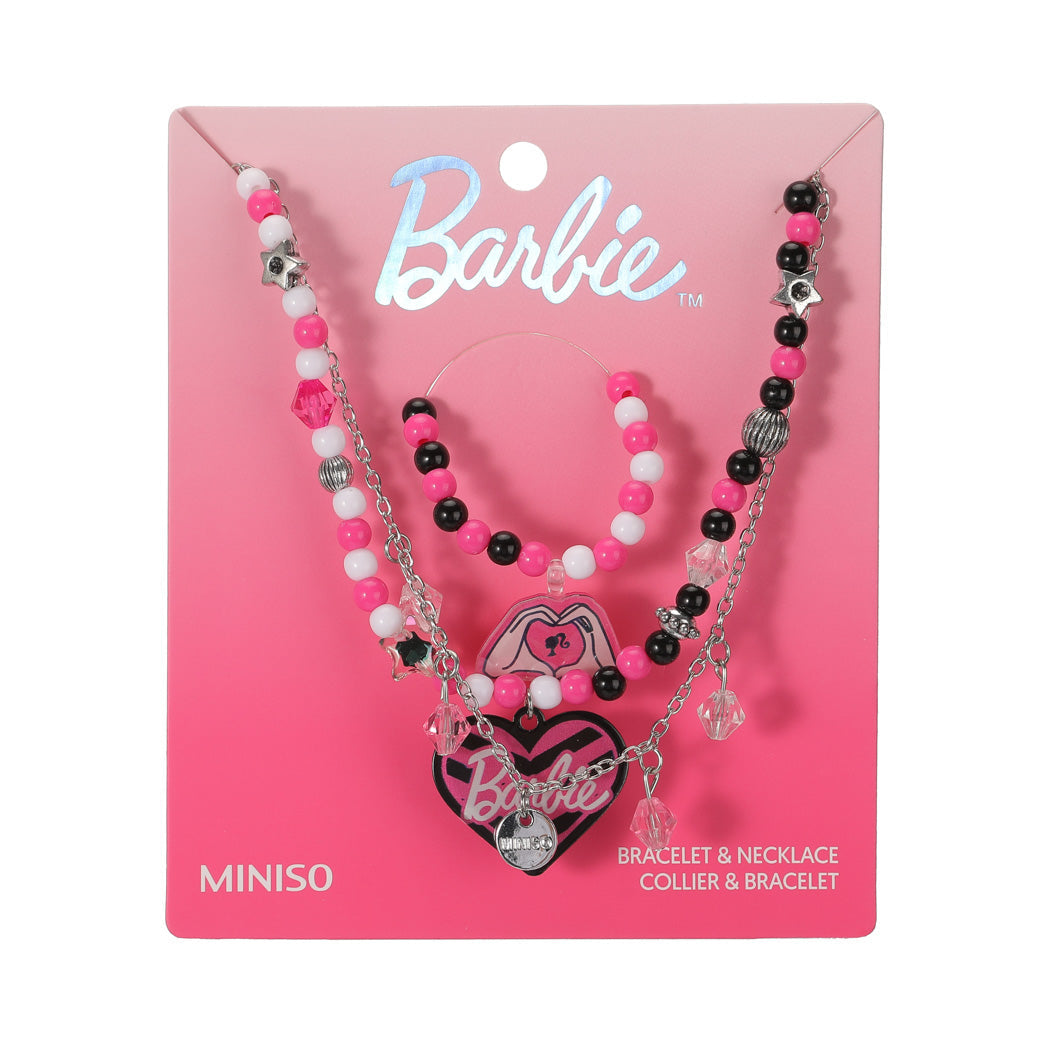 MINISO BARBIE COLLECTION HEART BRACELET & NECKLACE 2015178710109 NECKL ...