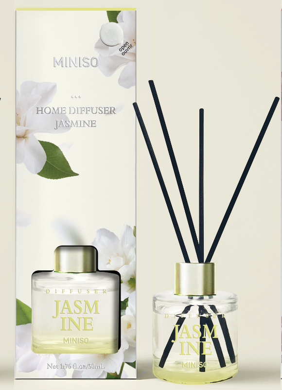 MINISO FLORAL SERIES REED DIFFUSER(JASMINE,45ML) 2023855411102 SCENT D ...