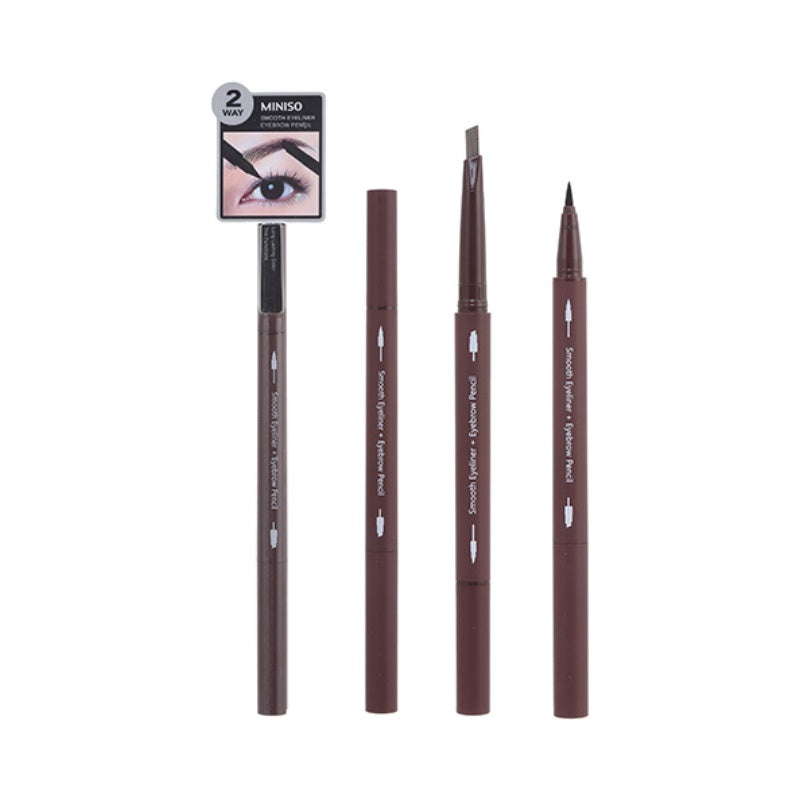 MINISO SMOOTH EYELINER + EYEBROW PENCIL ( DARK BROWN) 0200042311 EYELI ...