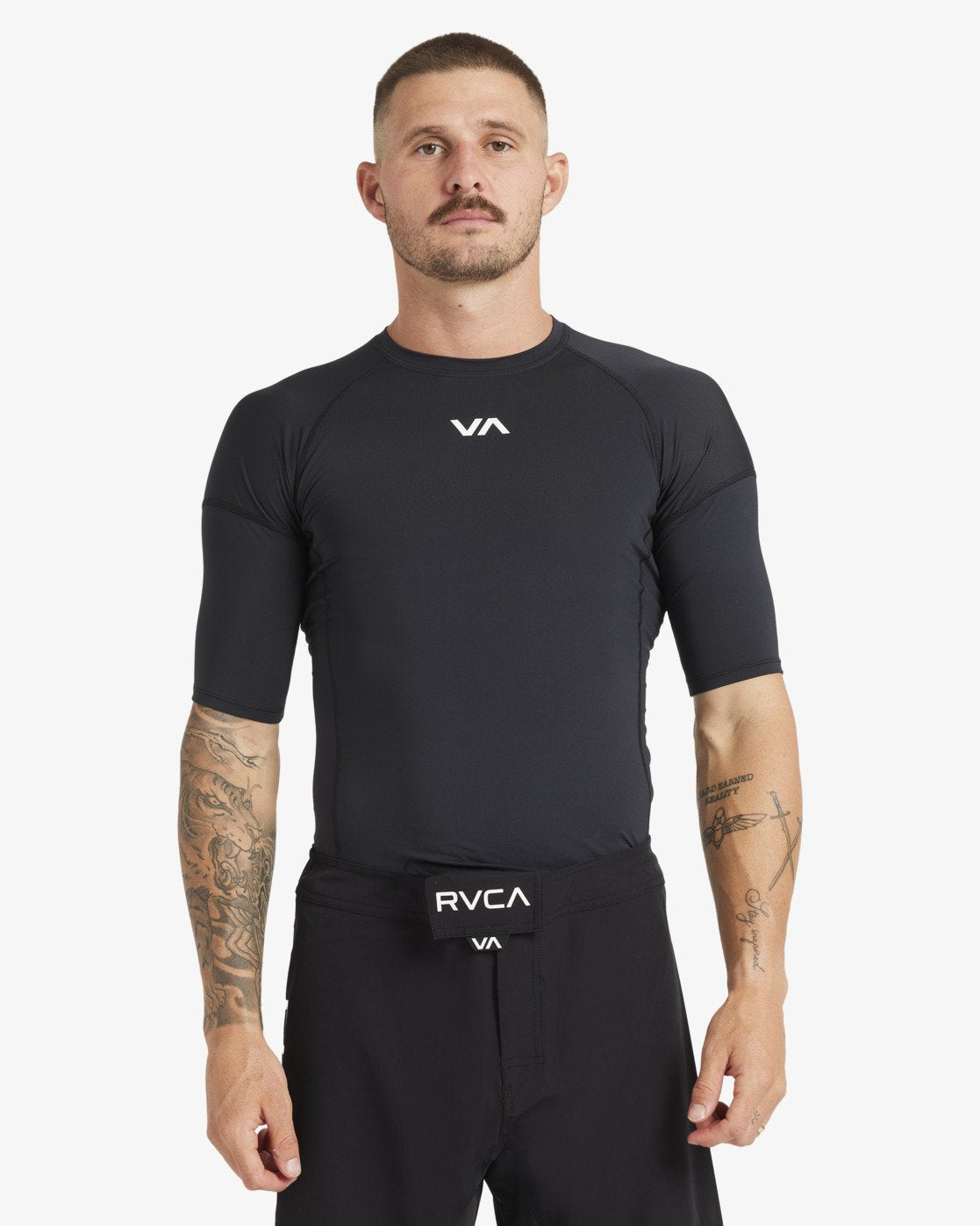 RVCA SPORT RASHGUARD AVYWR00136-BLK RASH GUARD SHORT SLEEVE (M) | Sonee ...