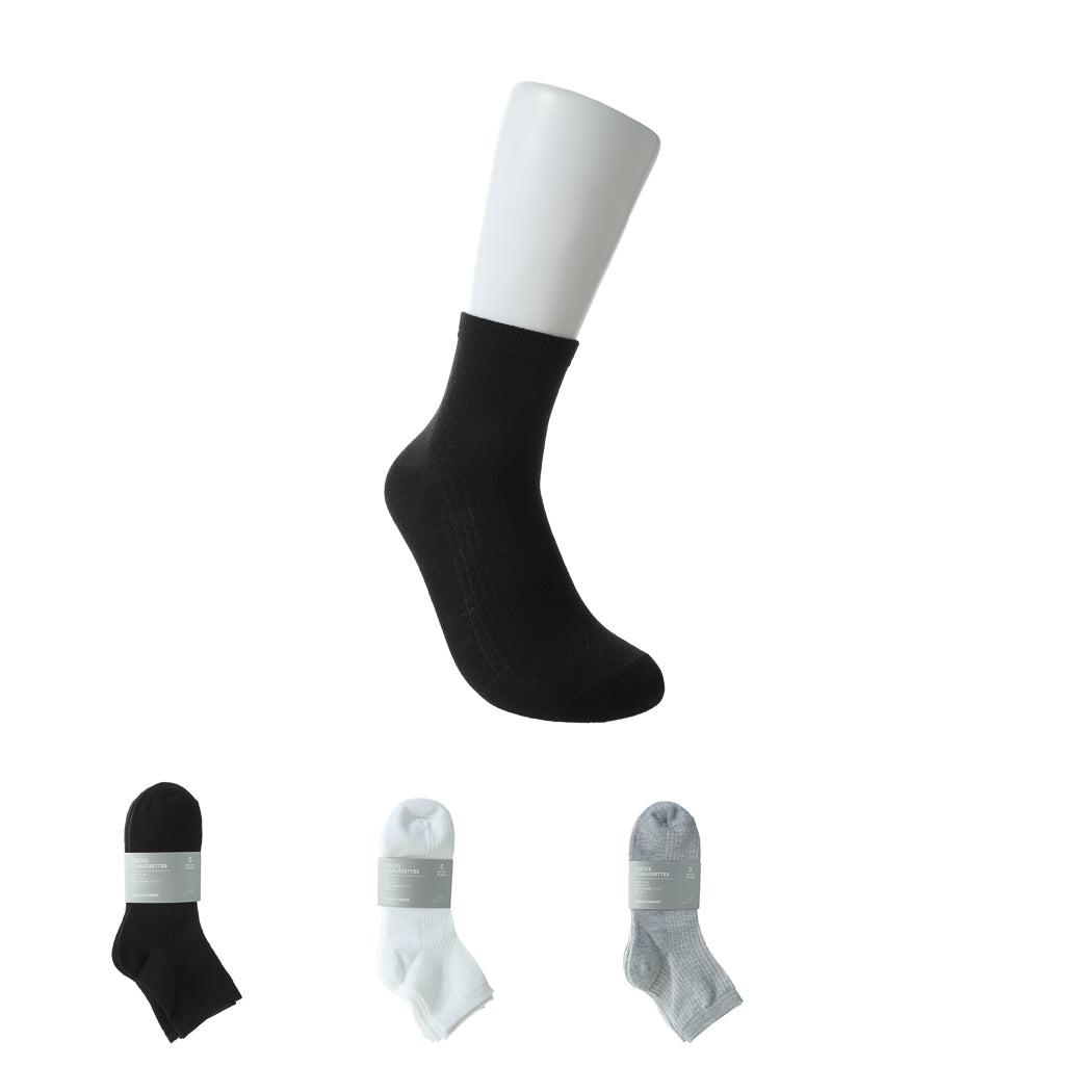 MINISO MEN'S PREPPY STYLE STRIPE CREW SOCKS (5 PAIRS) 2013125810100 ME ...